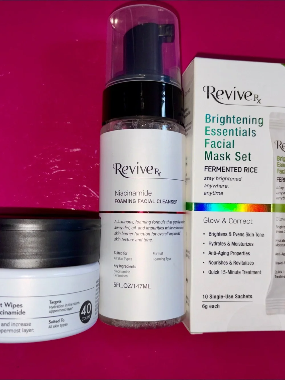Revive Rx | Skincare | 3pc Revive Rx Bundle Niacinamide Cleanser Wipes ...